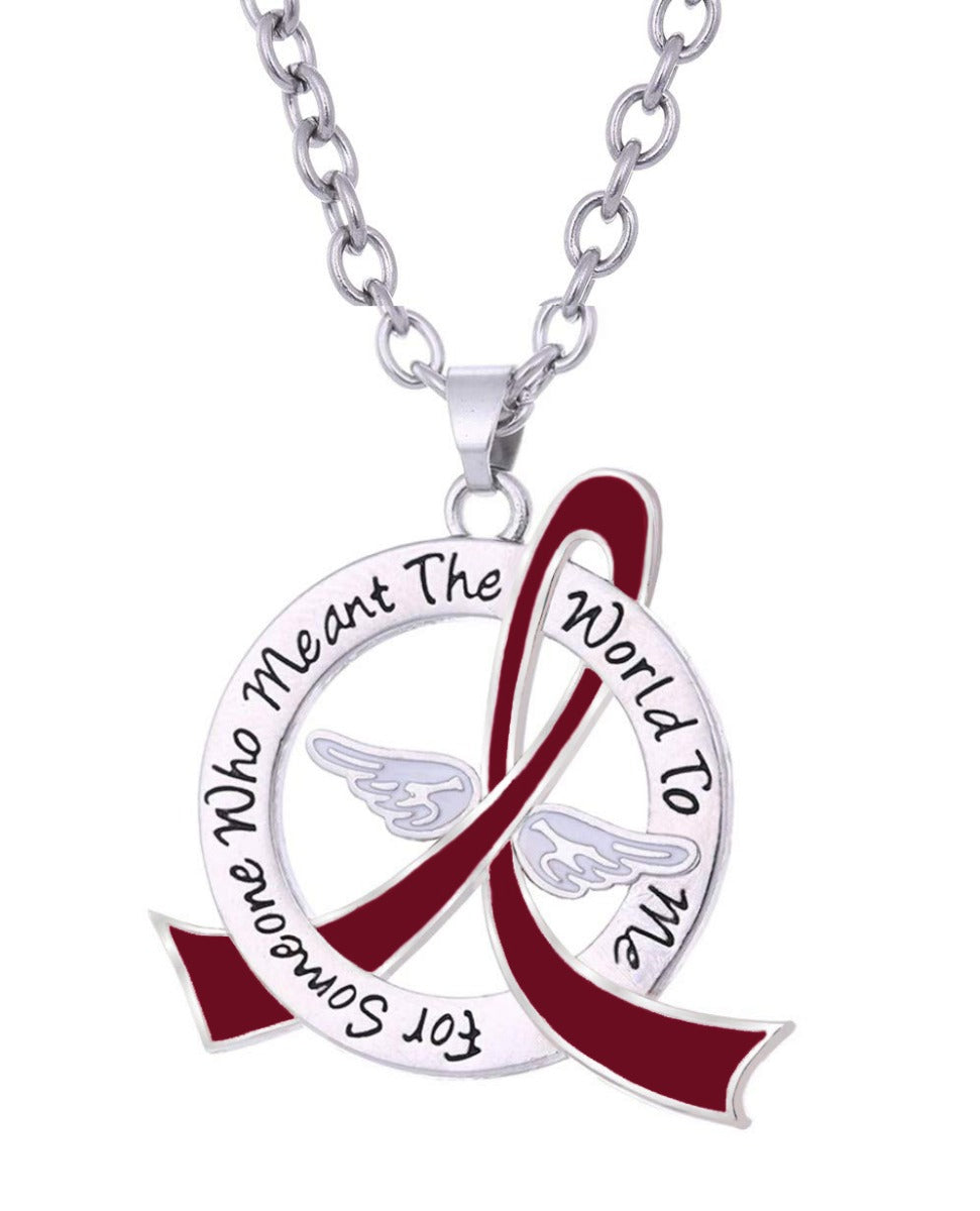 For Someone Who Meant The World To Me Teal Ribbon Tribute Necklace ...