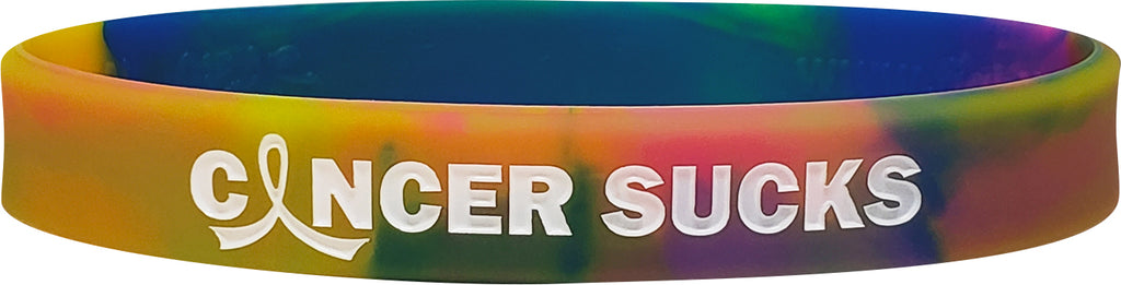 Cancer Sucks Tie-Dye Wristband Bracelet for All Cancers